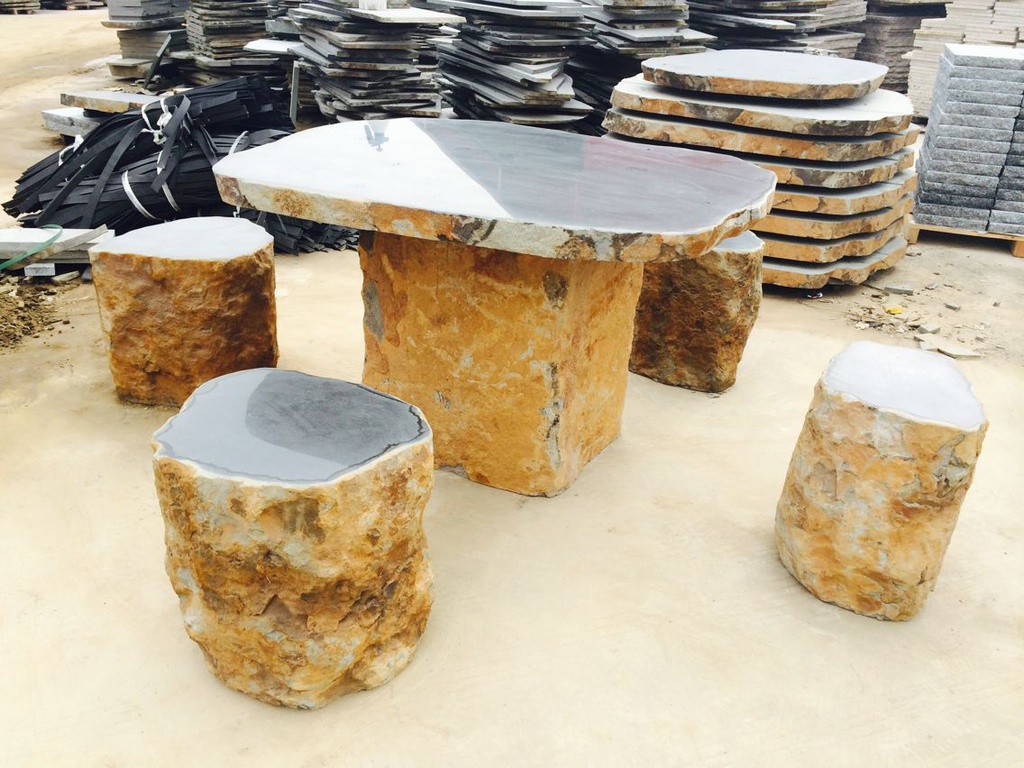 Bluestone Table Set (6 pcs) | SAI Stone